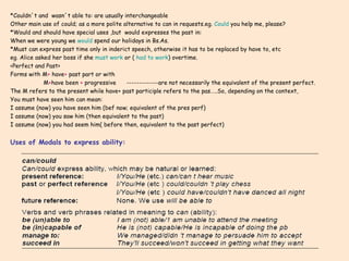 Modals general characteristics- Modals of Ability | PPT