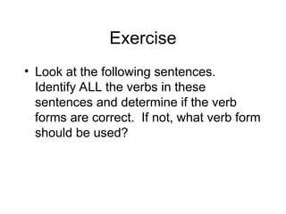 Grammar - Presentaion about everything about the verb | PPT