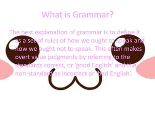 Grammar | PPTX | Education