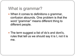Grammar | PPTX