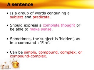 Sentences | PPT