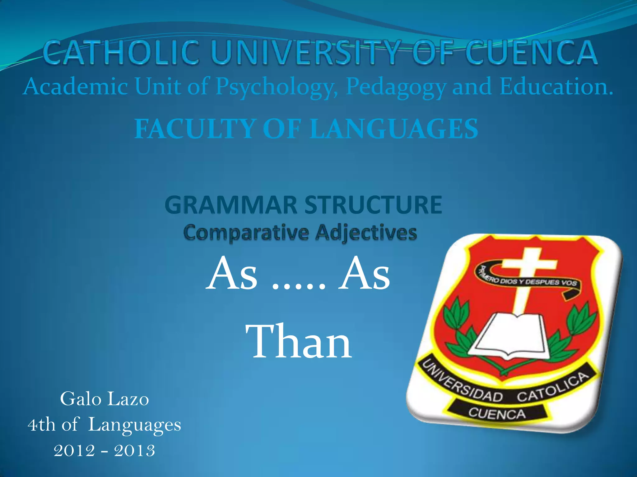 Grammar Structure - Comparative Adjectives | PPT