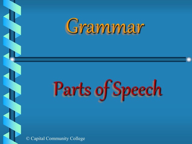 Parts of Speech Grammar | PPTX