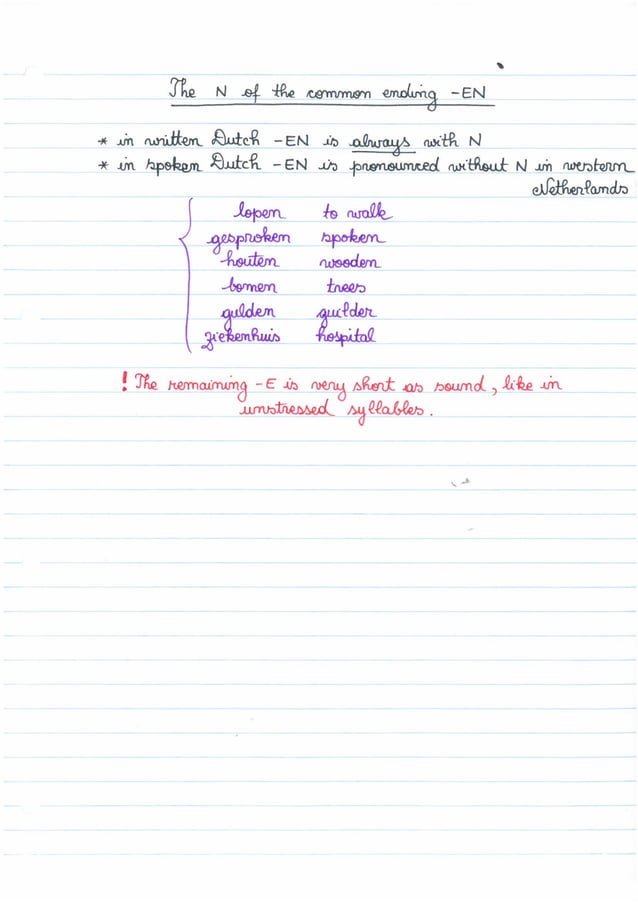 The grammar of The Dutch language - part 1 | PDF