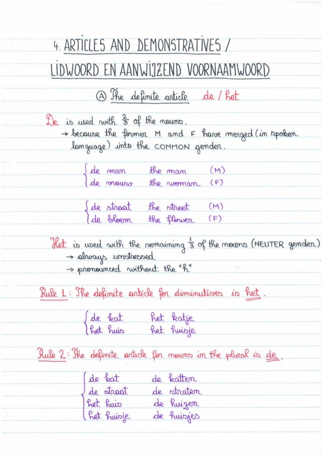 The grammar of The Dutch language - part 1