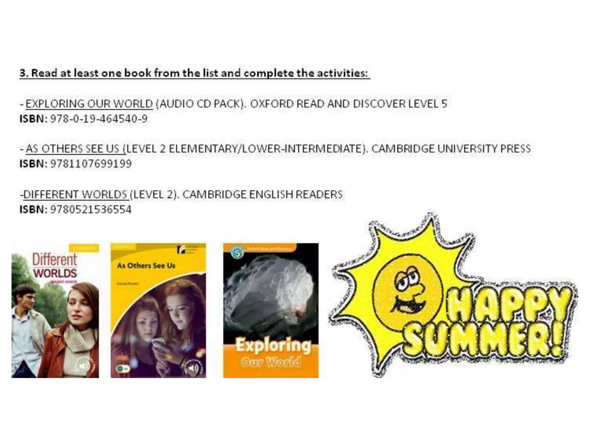 SUMMER HOLIDAYS HOMEWORK | PPTX