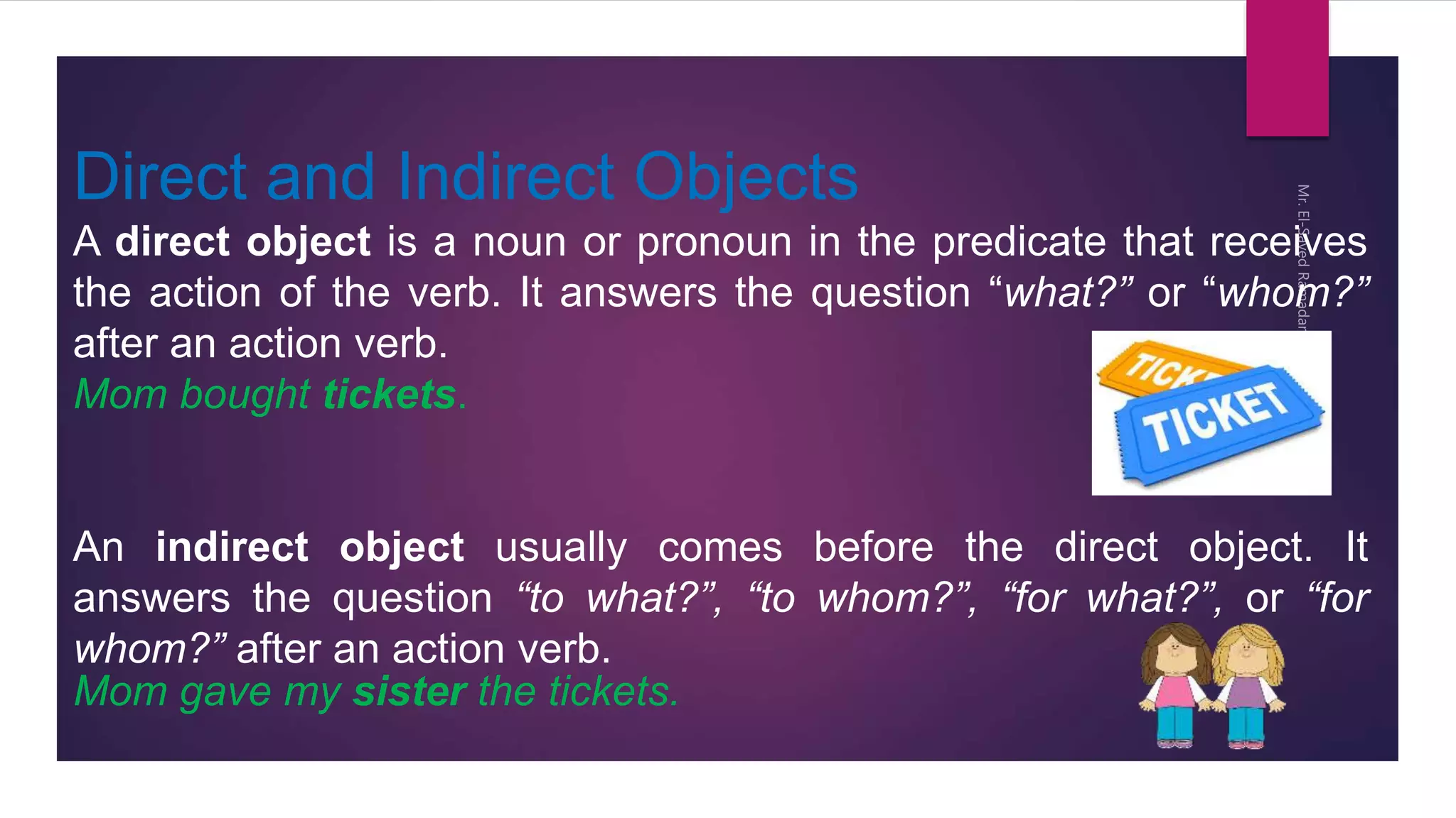 Action Verbs and Objects : http://bit.ly/2rZtVQ0 | PPT