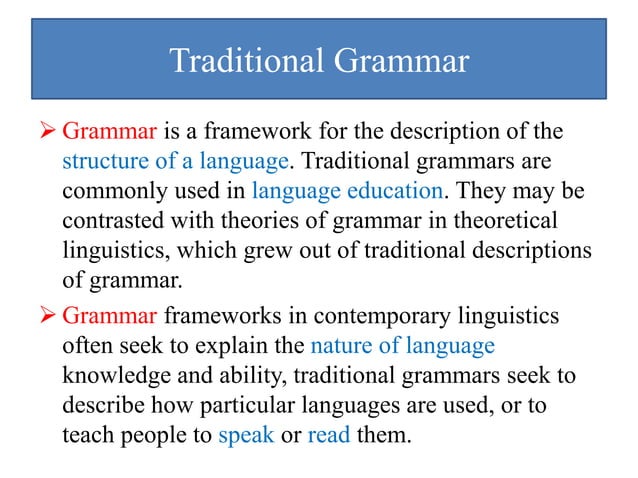 Applied Linguistics "Grammar" | PPT
