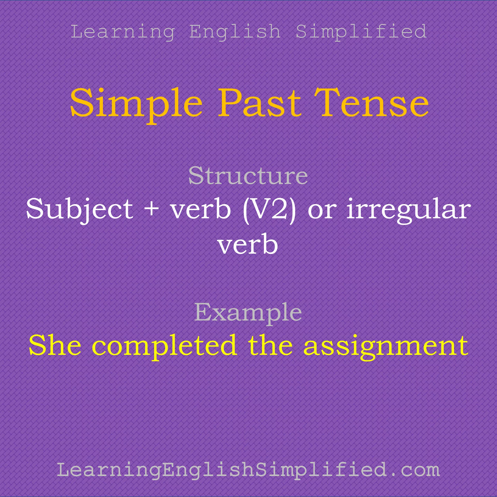 Quick Refresher for Grammar and Tenses in English with Simple Examples ...