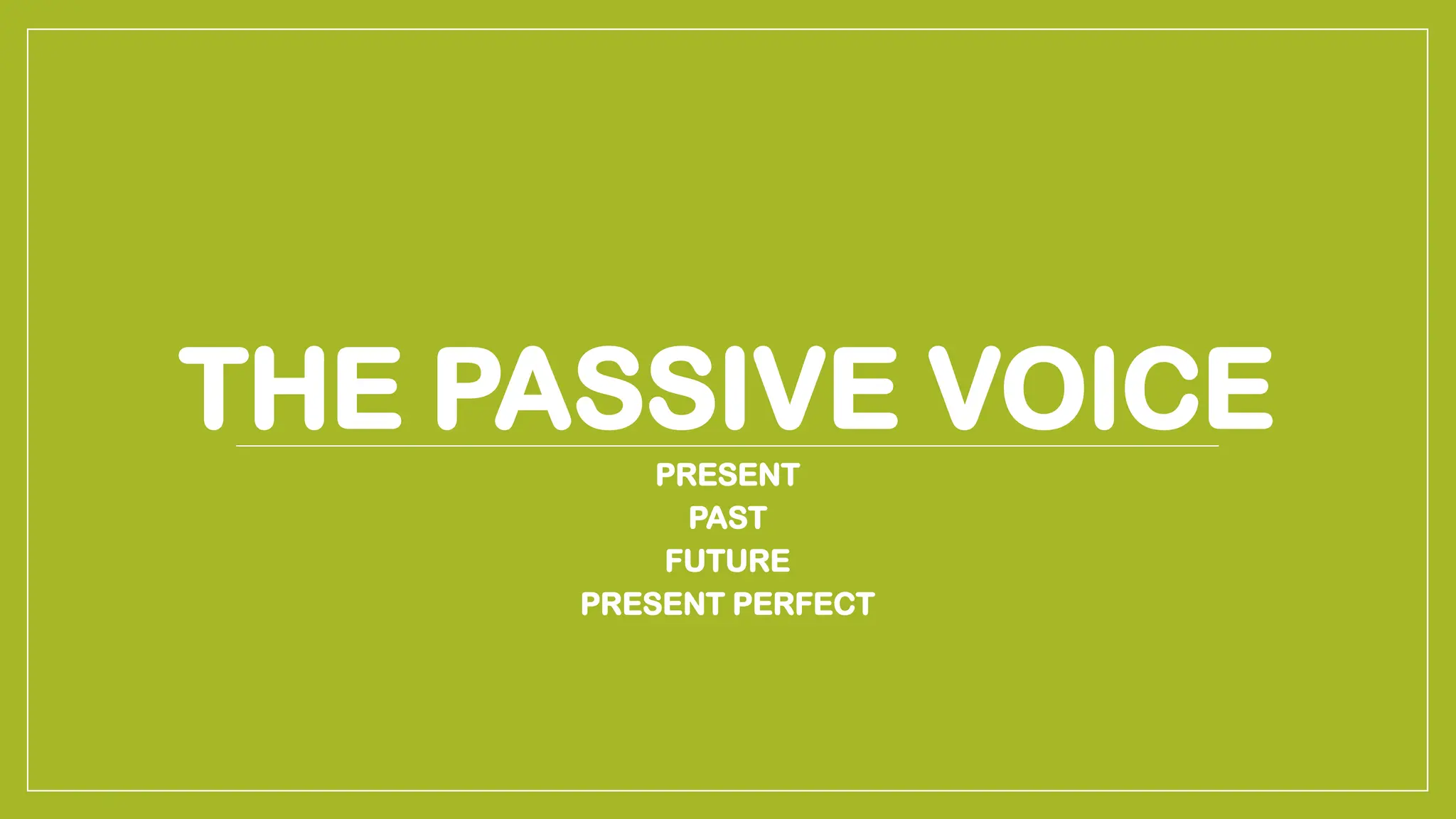 Grammar. Passive voice. english academic level | PPT