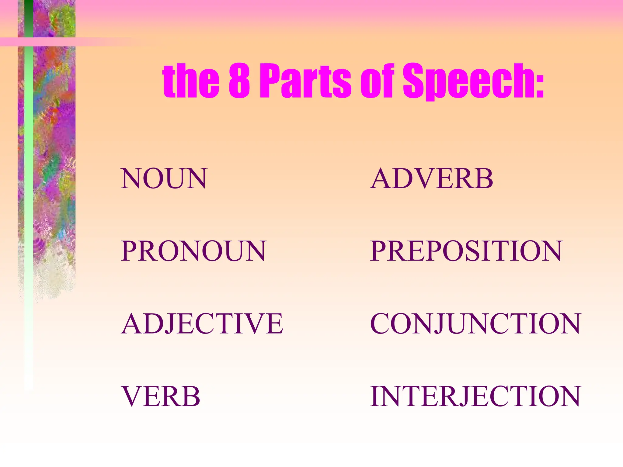 Overview of Eight Parts of Speech in english.ppt