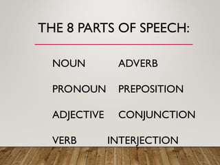 english Grammar - Eight Parts of Speech.ppt