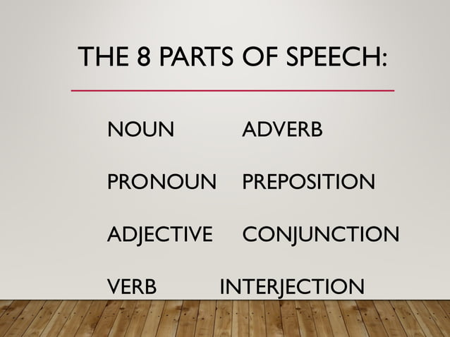 english Grammar - Eight Parts of Speech.ppt