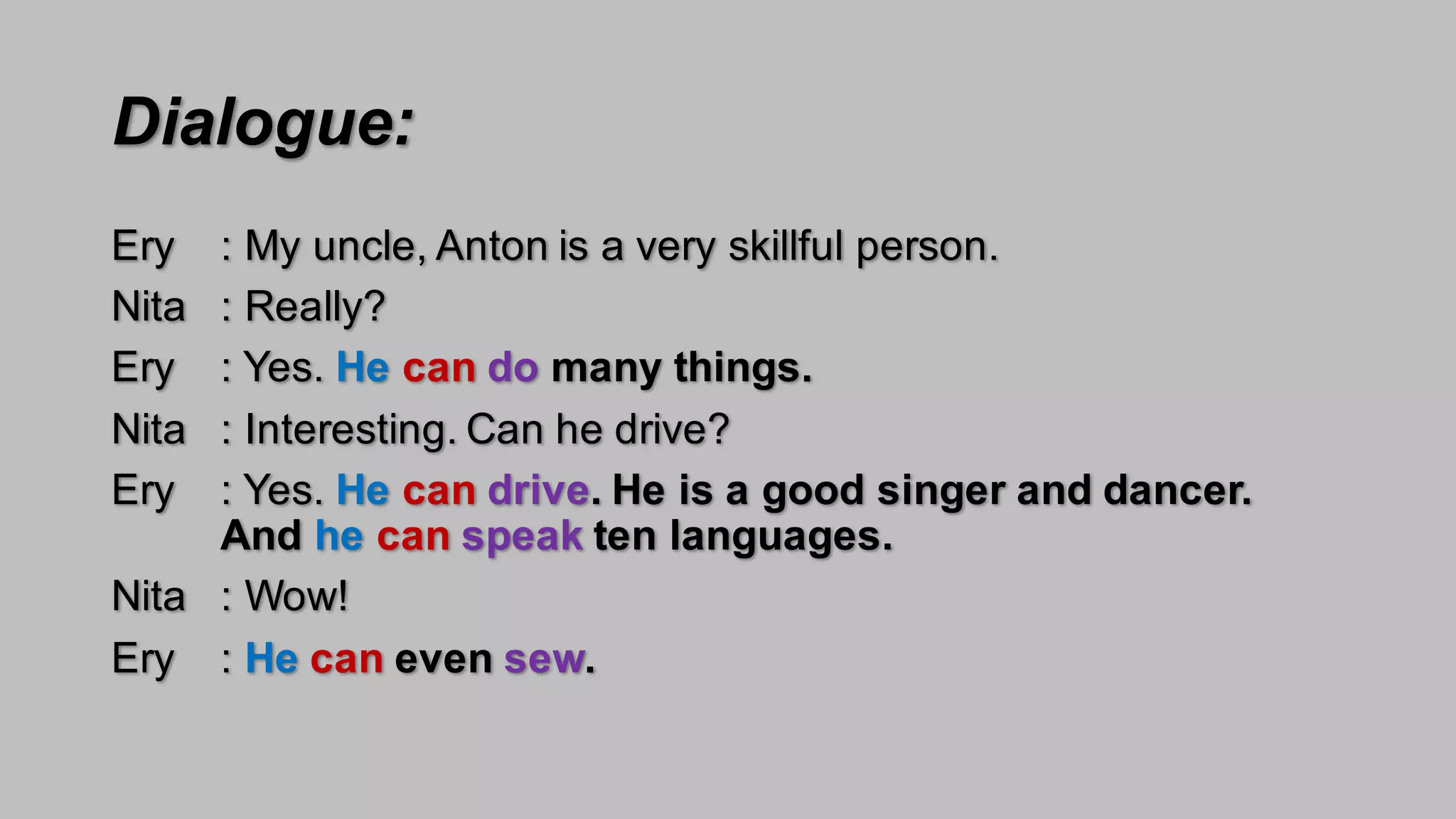 Grammar - CAN and CAN'T | PDF