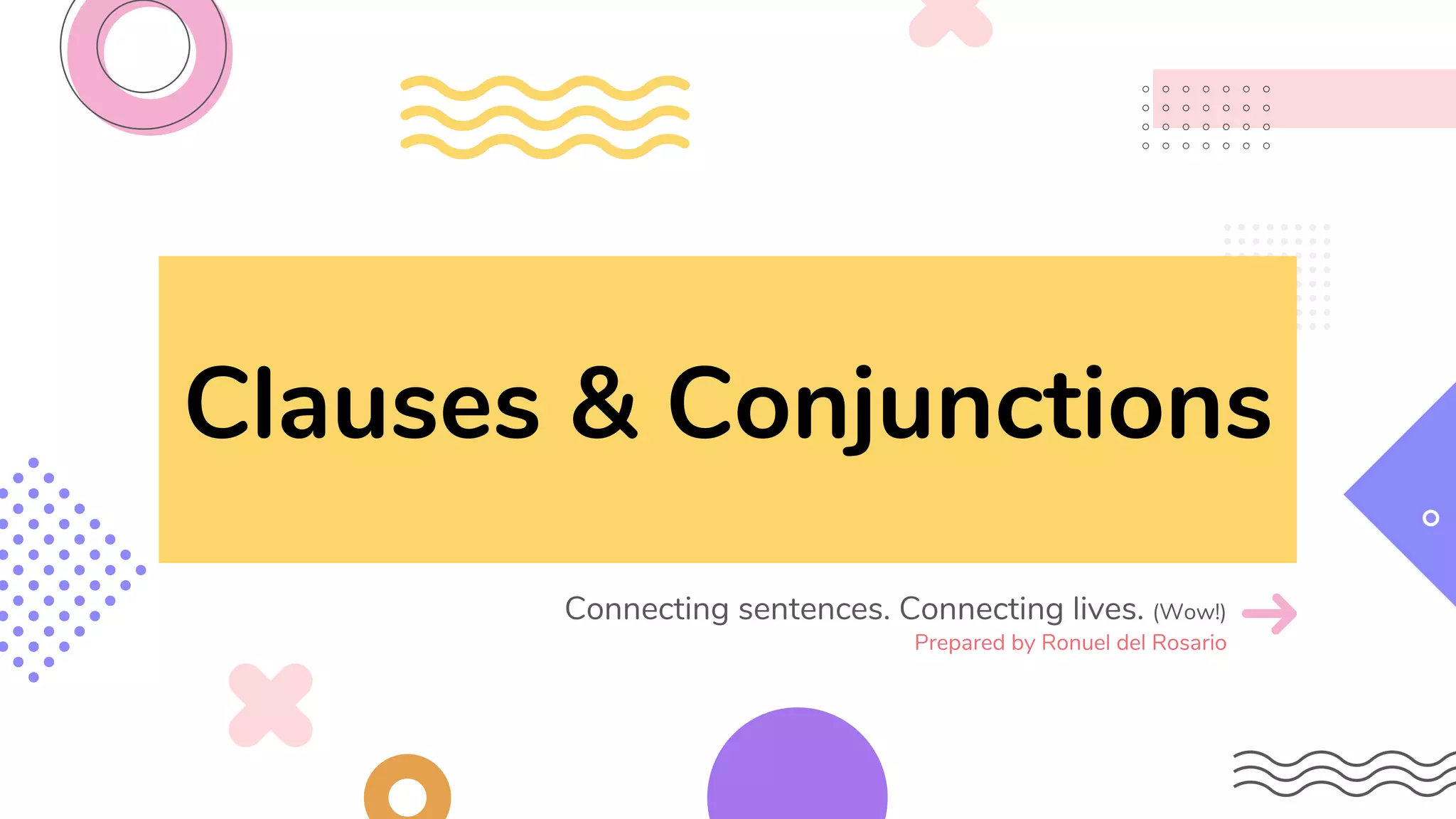 Grammar - Clauses & Conjunctions | PPT