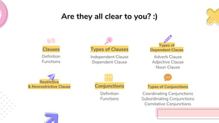 Grammar - Clauses & Conjunctions | PPT