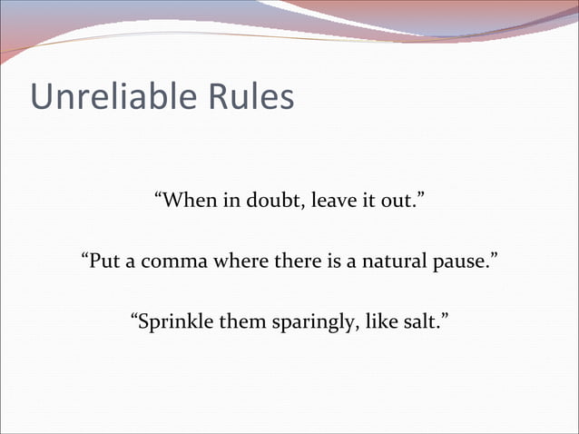 Punctuation - Commas & Comma Splices | PPT