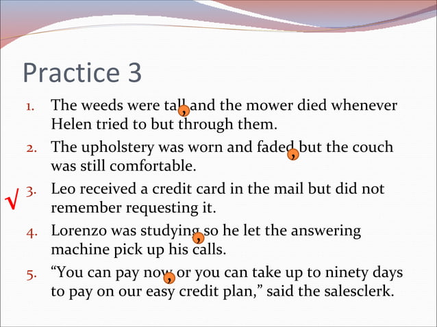 Punctuation - Commas & Comma Splices | PPT