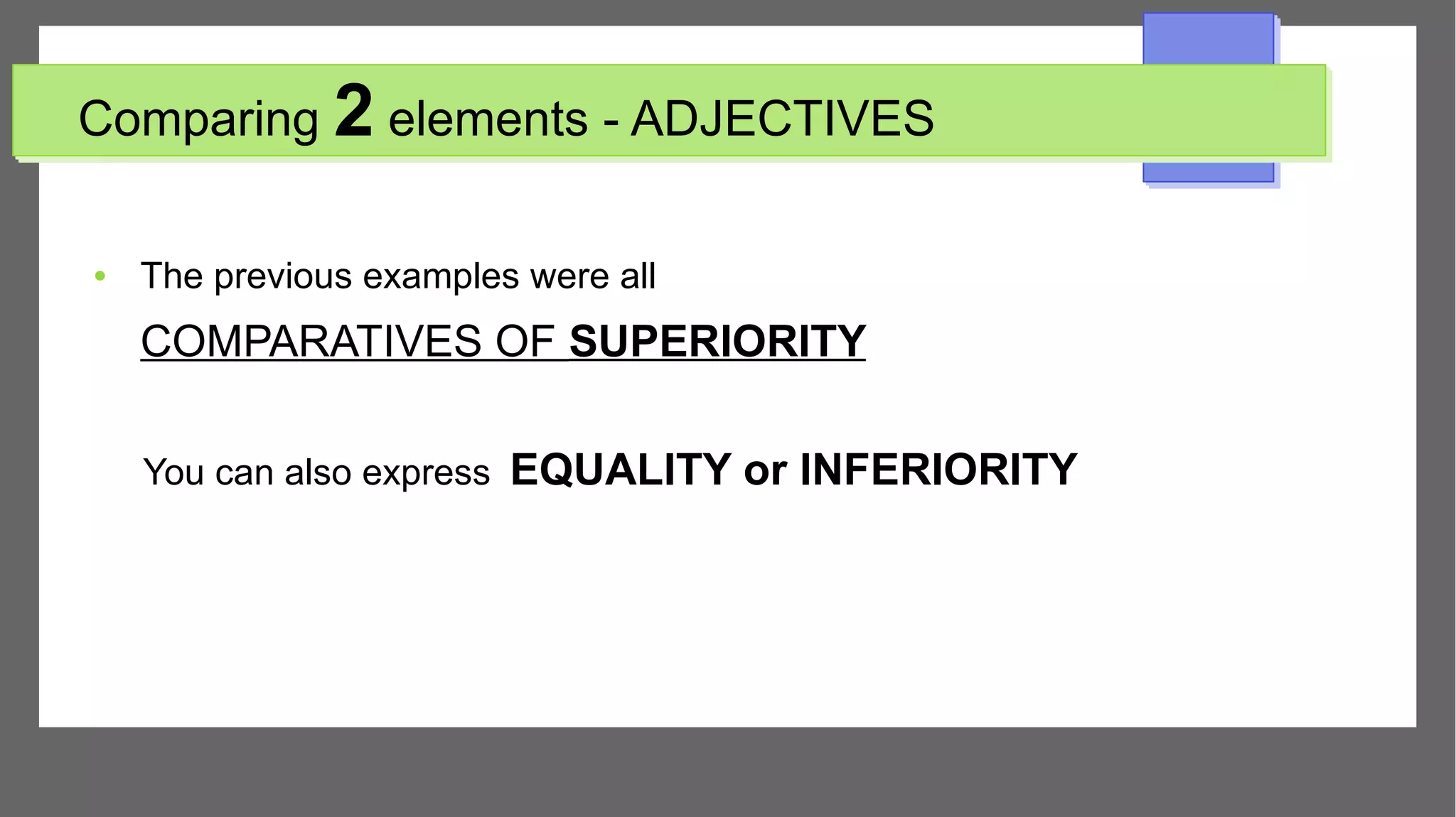 Grammar comparing in english - comparatives - b1 | PDF