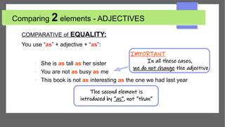 Grammar comparing in english - comparatives - b1 | PDF