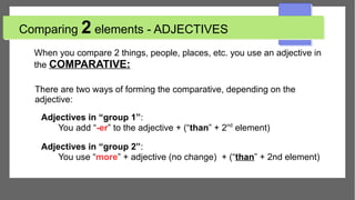 Grammar comparing in english - comparatives - b1 | PDF