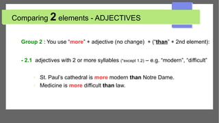 Grammar comparing in english - comparatives - b1 | PDF