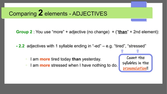 Grammar comparing in english - comparatives - b1 | PDF