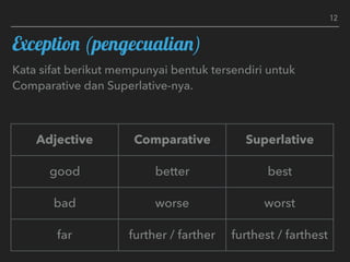 Grammar - Comparison (Comparative and Superlative) | PDF