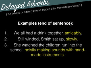 Delayed Adjectives and Adverbs | PDF