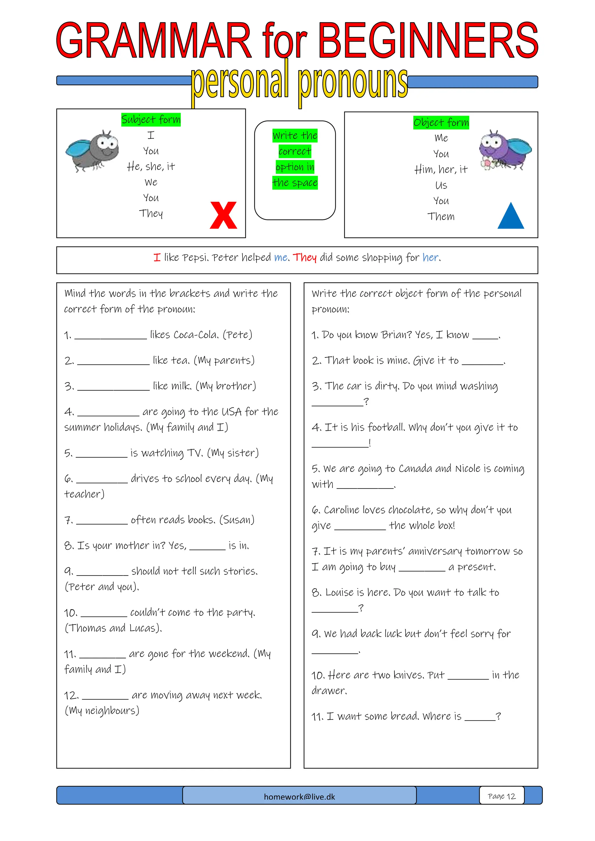 grammar-for-beginners-personal-pronouns-fun-activities-games-grammar ...