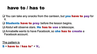 Grammar - HAVE TO | PDF