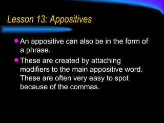 Grammar Lesson 13 And Diagramming | PPT