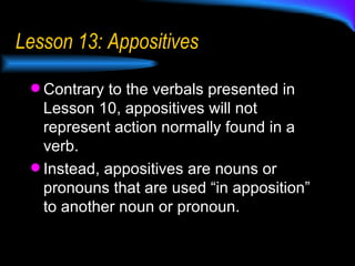 Grammar Lesson 13 And Diagramming | PPT