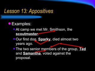 Grammar Lesson 13 And Diagramming | PPT