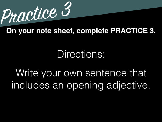 Grammar: Opening Adjectives & Adverbs | PDF