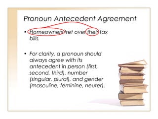 Grammar Pronoun Antecedent Agreement | PPT