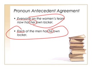 Grammar Pronoun Antecedent Agreement | PPT