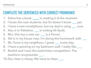 Grammar - Pronouns | PDF | Education