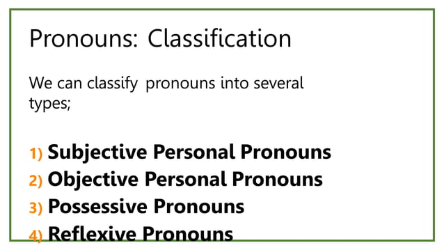 Grammar - Pronouns for the beginners level. suitable for all ages. | PPT