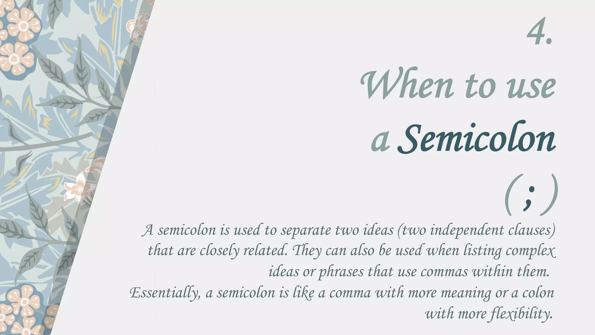 Grammar - Punctuations (Semicolon and Dashes) | PDF