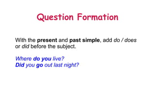 Grammar - question formation | PDF
