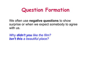 Grammar - question formation | PPT