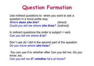 Grammar - question formation | PDF