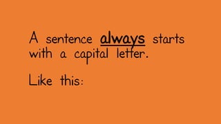 Sentences ( Capital Letters and Periods) | PDF