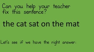 Sentences ( Capital Letters and Periods) | PDF