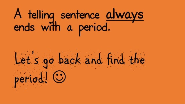Sentences ( Capital Letters and Periods)