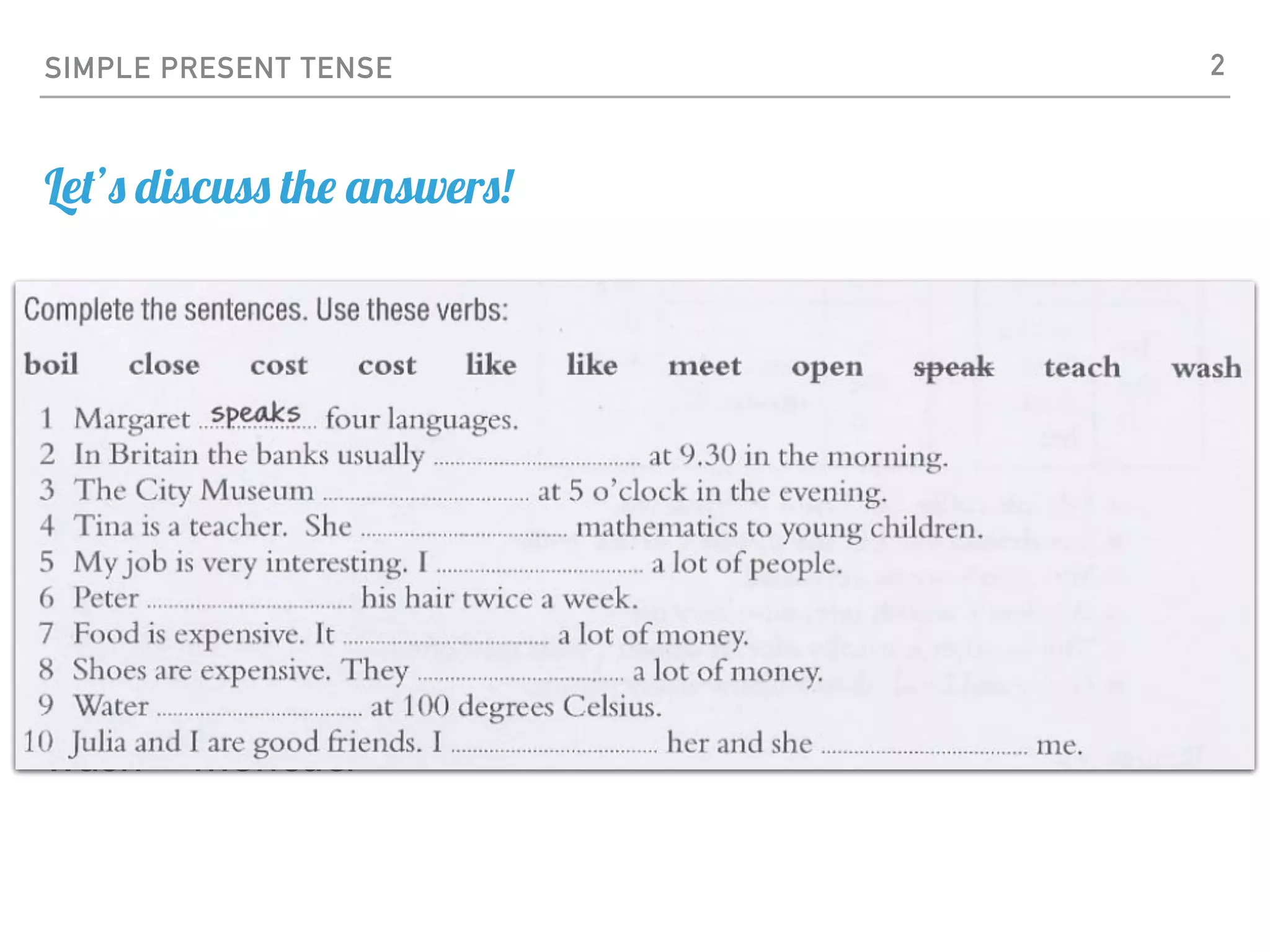 Grammar - Simple Present Tense | PDF