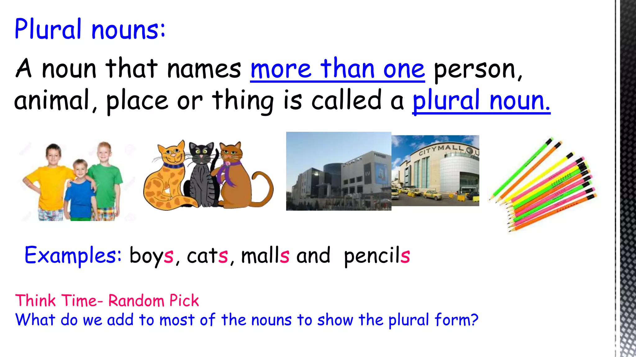 Grammar singular and plural nouns adding es | PPTX