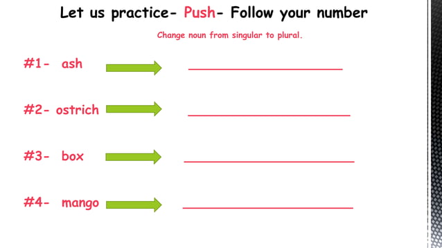 Grammar singular and plural nouns adding es | PPTX