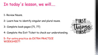 Grammar singular and plural nouns adding es | PPTX